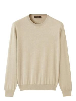 Loro Piana Sottile Crewneck Long Sleeve Pullover - Nude