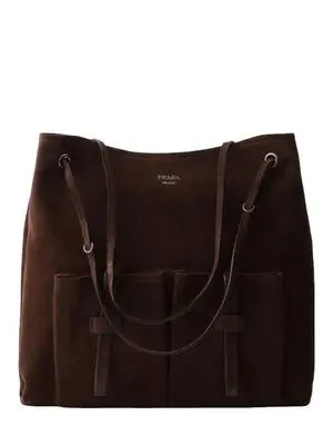 PRADA Prada Route Large Suede Bag