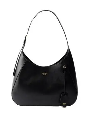 Prada Boogie Large Leather Bag - Black