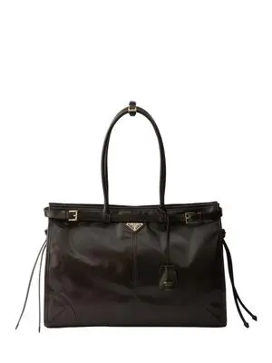 Prada Prada Bonnie Extra-Large Leather Bag Forest
