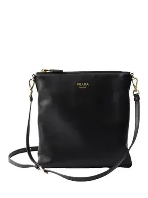 Prada Nappa Leather Mini Shoulder Bag - Black