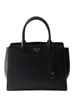 Prada Prelude Medium Leather Handbag - Black