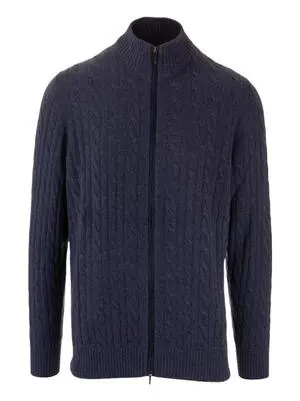 Loro Piana Cable-knit Cashmere Full-zip Cardigan - Black