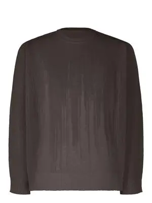 Issey Miyake Brush Close-up Crewneck Sweater - Brown