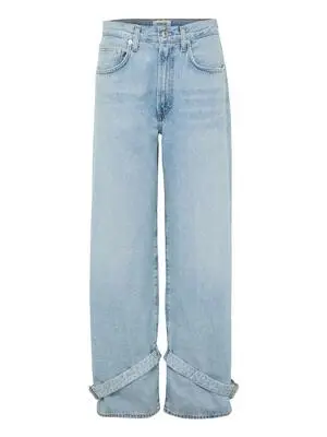 AGOLDE Agolde Straight Leg Jeans With Fitted Hem Blue