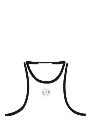 SPORTY  RICH Sporty & Rich Ribbed Tank Top With Black Trim - White