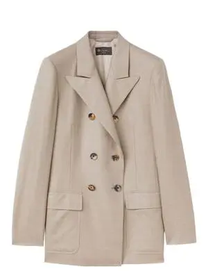 LORO PIANA Loro Piana Ananda Freshly Cut Wool Long-Sleeved Suit Coat
