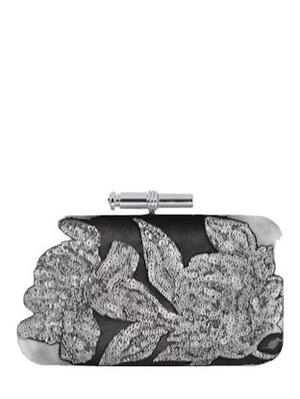 GIVENCHY Givenchy Sequined Floral Embroidery Evening Clutch