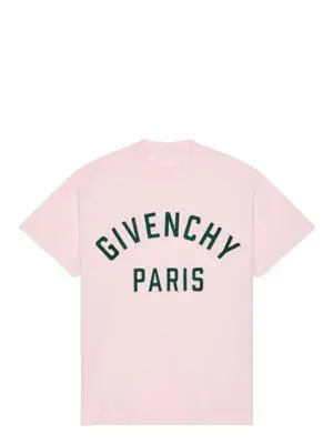 Givenchy Cotton T-shirt With Paris Embroidery - Light Pink