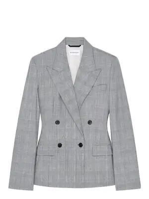 Givenchy Double-breasted Wool Blazer - Gray/black