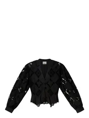 Isabel Marant Étoile Isabel Marant Diamond Pattern Lace Cover-Up Black