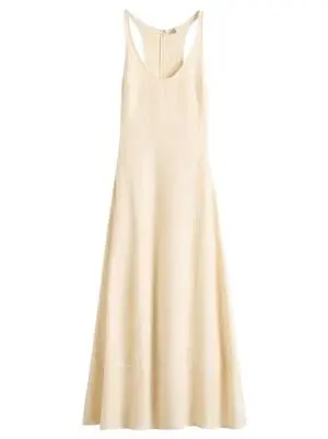 TOTEME Cotton Maxi Dress With Zipper Closure - Nude