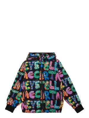 Stella McCartney Long-sleeved Printed Jacket With Removable Hood - Black