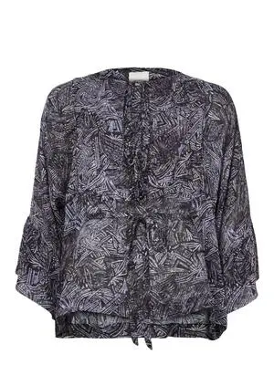 Isabel Marant Étoile Tekia Geometric Print Blouse - Black