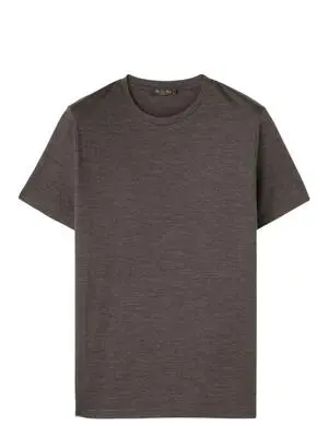 LORO PIANA Round Collar Wool T-shirt
