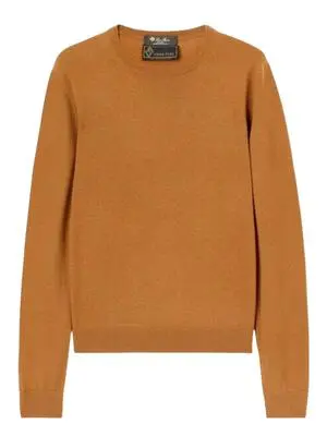 Loro Piana Round Neck Knitted Sweater - Orange