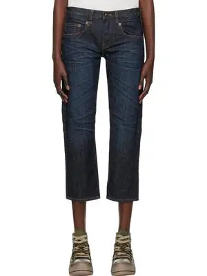 R13 Cropped Straight Jeans - Black