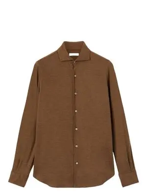 Loro Piana Andrew Shirt - Fir Brown Fir Brown
