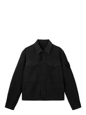 Stone Island Coach Jacket With Anti-drop Feature - Black