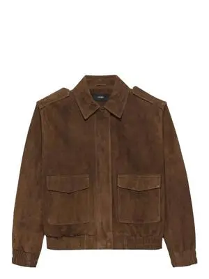 ARMA Suede Bomber Jacket - Brown