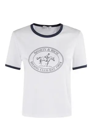 SPORTY  RICH Sporty & Rich Riding Club Ringer Tee