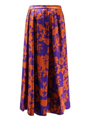 Dries Van Noten Dries Van Noten Printed Pleated Skirt Multicolor