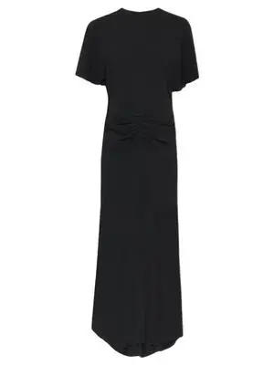 Victoria Beckham Victoria Beckham Round Collar Zipper Dress Black