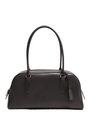 THE ROW E/w India Leather Shoulder Bag - Black