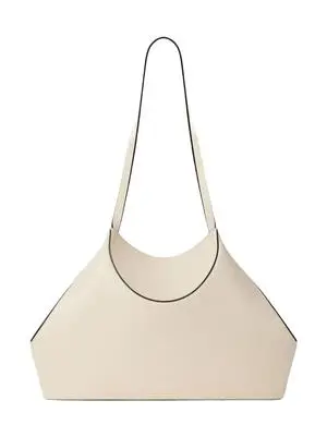 Givenchy Givenchy Small Facet Tote Bag In Grained Leather Cream