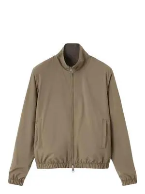 Loro Piana Bomber Jacket With Stand Collar - Thyme/pewter