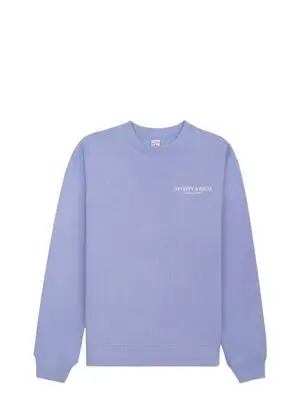 SPORTY  RICH Sporty & Rich Logo Printed Crewneck Sweatshirt - Blue
