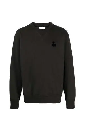 Isabel Marant Étoile Crewneck Long-sleeved Sweatshirt With Logo - Black