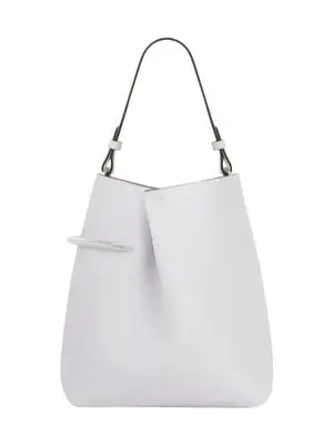 Givenchy Nappa Leather Pinch Me Pouch With Silver-finished Buckle - Cloud Gray