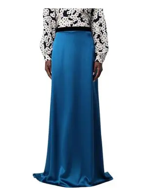 Valentino Garavani Elastic Waist Midi Skirt - Blue