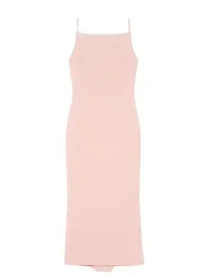Givenchy Sliced Midi Dress In Crepe Cady - Nude