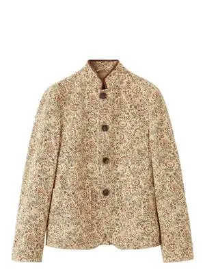 Loro Piana Long Sleeve Button-front Jacket - Nude
