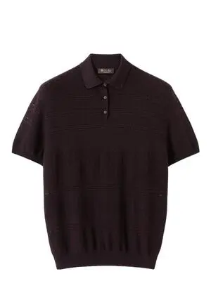 Loro Piana Short Sleeve Polo Shirt - Black