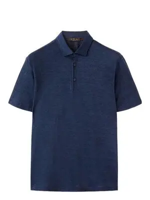 Loro Piana Buckle Short-sleeved Polo Shirt - Blue