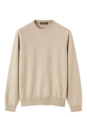 Loro Piana Classic Crewneck Sweater - Silver Birch