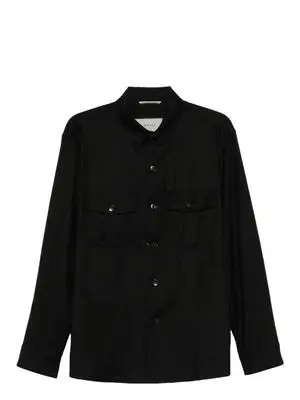 Canali Long-sleeved Casual Jacket - Black