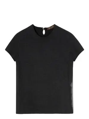 Loro Piana Short Sleeve Round Neck Jumper - Black