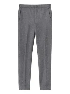 Loro Piana Wool Straight Leg Trousers - Grey
