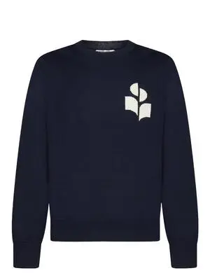 Isabel Marant Étoile Logo Intarsia Crewneck Knitted Jumper - Black