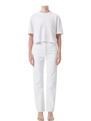 AGOLDE 90s Pinch High-waist Straight-leg Jeans - White