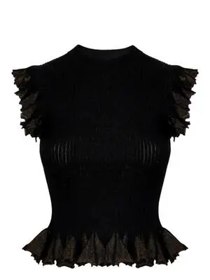 Ulla Johnson Ulla Johnson Leila Ruffled Top Black