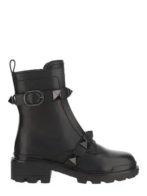 Valentino Garavani Rockstud Combat Boots - Black