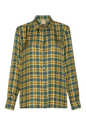 Max Mara Printed Long Sleeve Shirt - Green