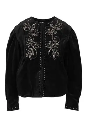 Isabel Marant Étoile Studded Velvet Blouse - Black