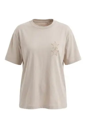 ICON DENIM LOS ANGELES Star-patch T-shirt - Light-colored