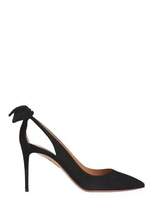 AQUAZZURA Bow High Heel Pumps - Black